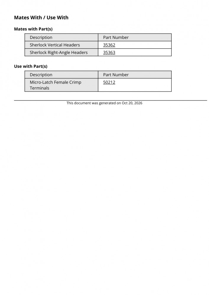 Technical document page 3 for Molex 355071400