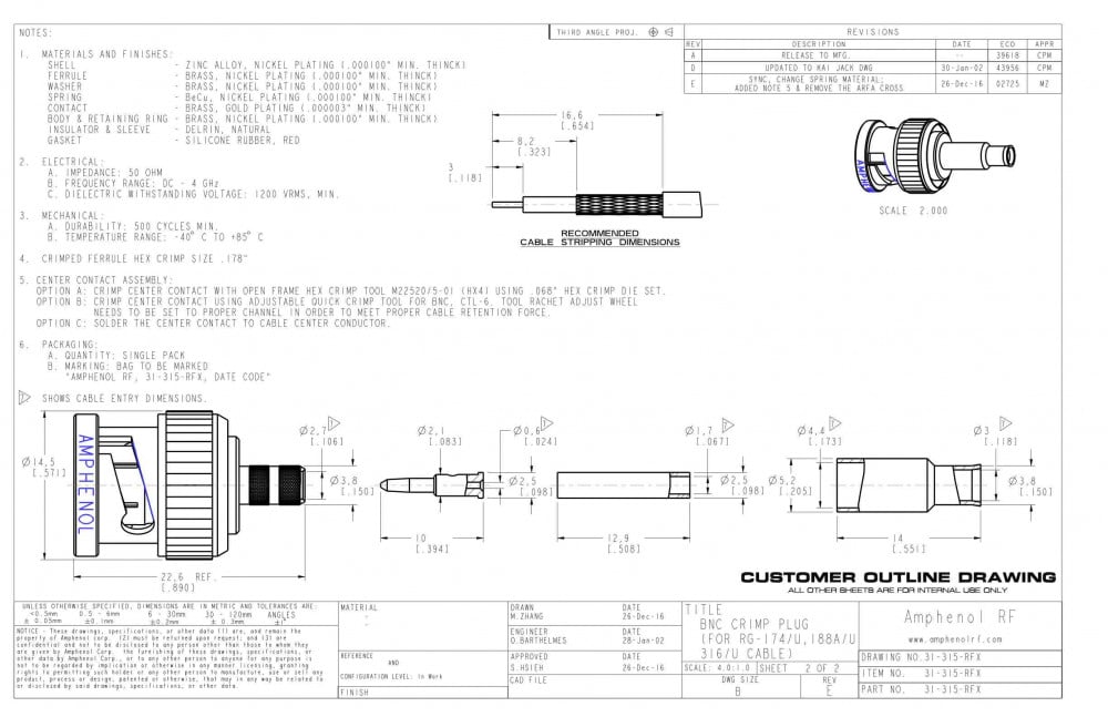 Amphenol 031-315-RFX technical drawing preview