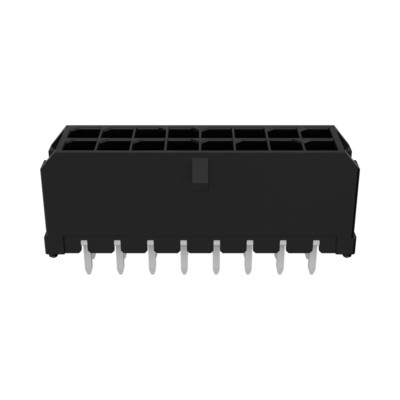 Micro-Fit 3.0 Vertical Header, 3.00mm Pitch, Dual Row, 16 Circuits, with PCB Polarizing Peg, 2.54µm Matte Tin Plating, Glow-Wire Capable, Black for sale