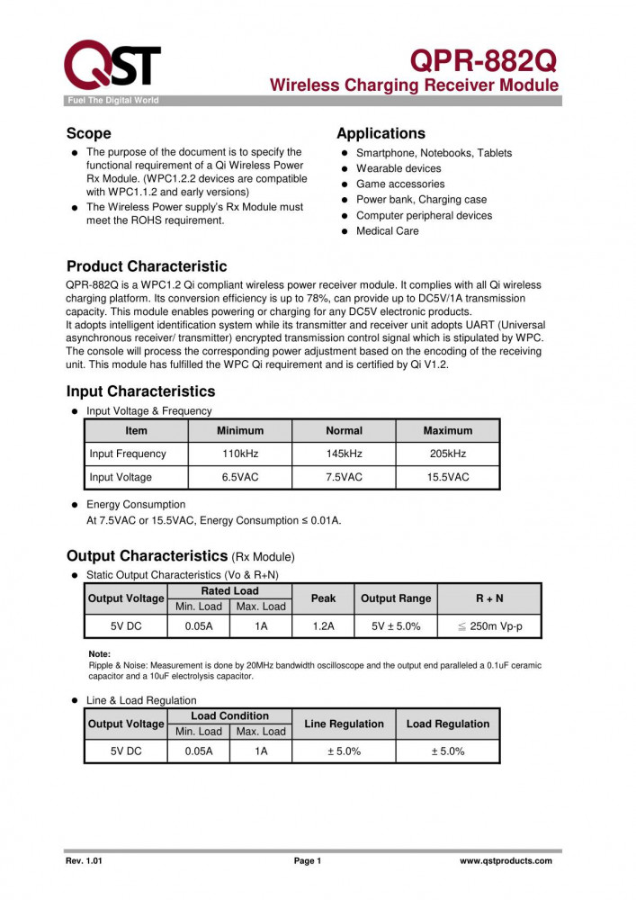 QPR-882Q technical document page 1