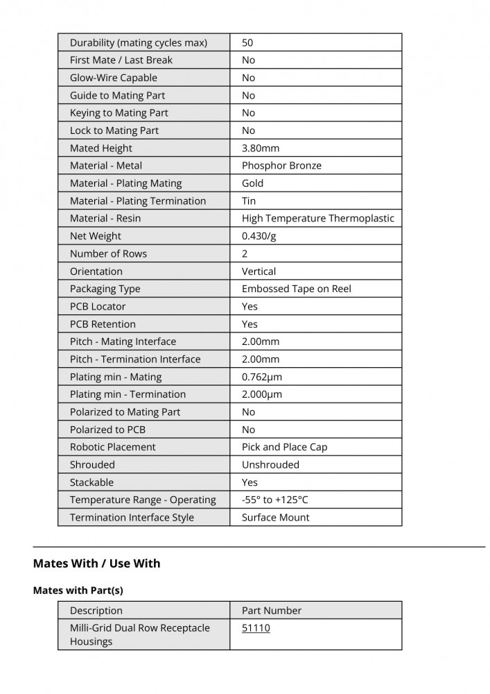 Technical document page 3 for Molex 877596528