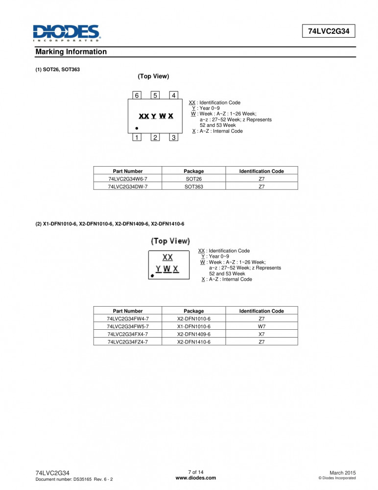 74LVC2G34W6-7 datasheet page 7