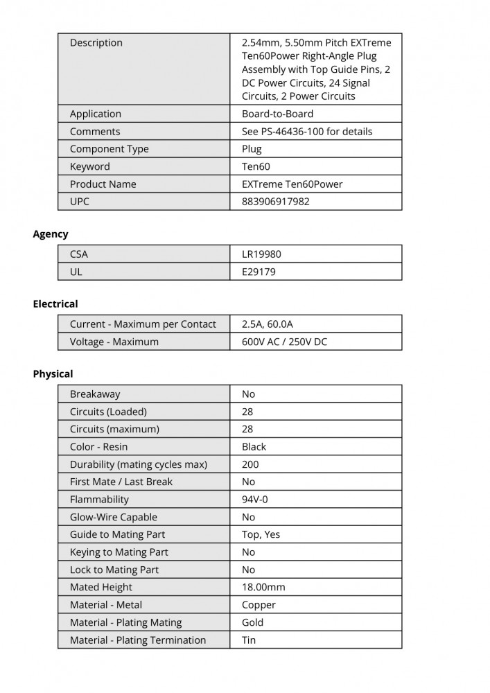 MOLEX 464373004 technical document page 2