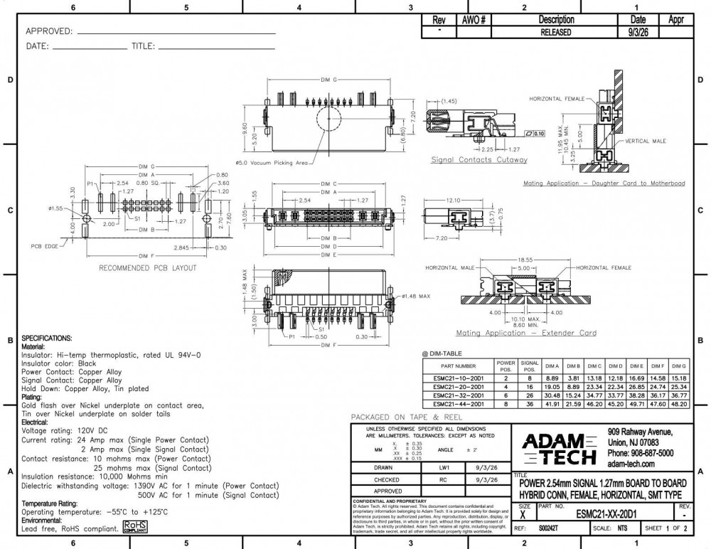 ESMC21-XX-20D1 technical drawing page 1