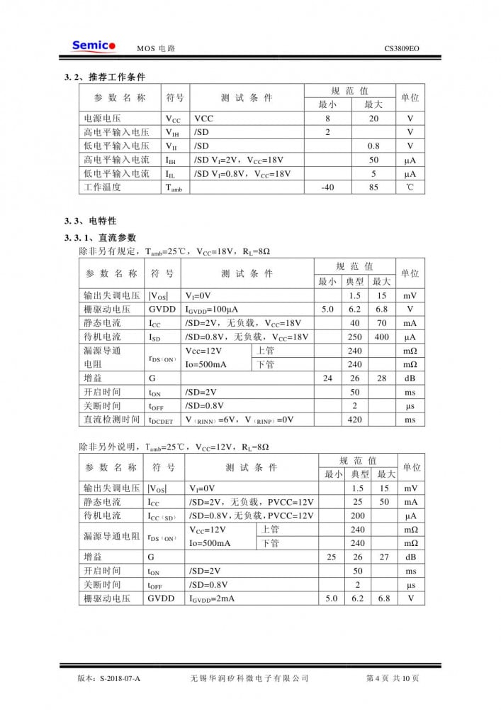 CS3809EO datasheet page 4