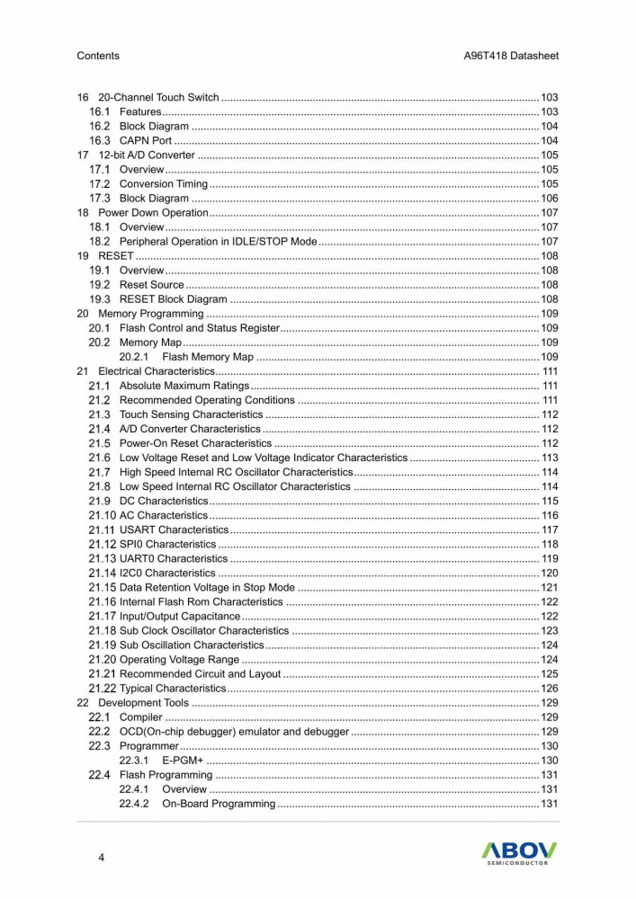 A96T418FDN technical document page 4