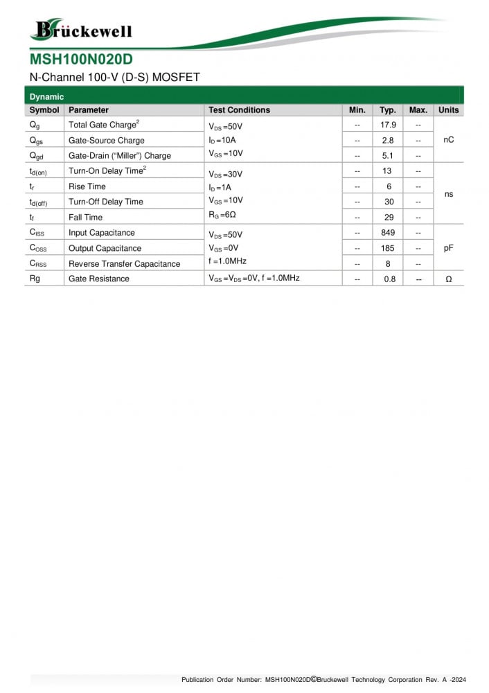 MSH100N020D datasheet page 3