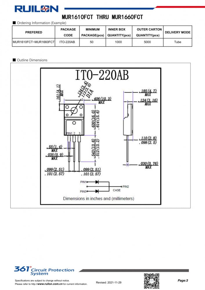 MUR1660FCT datasheet page 3