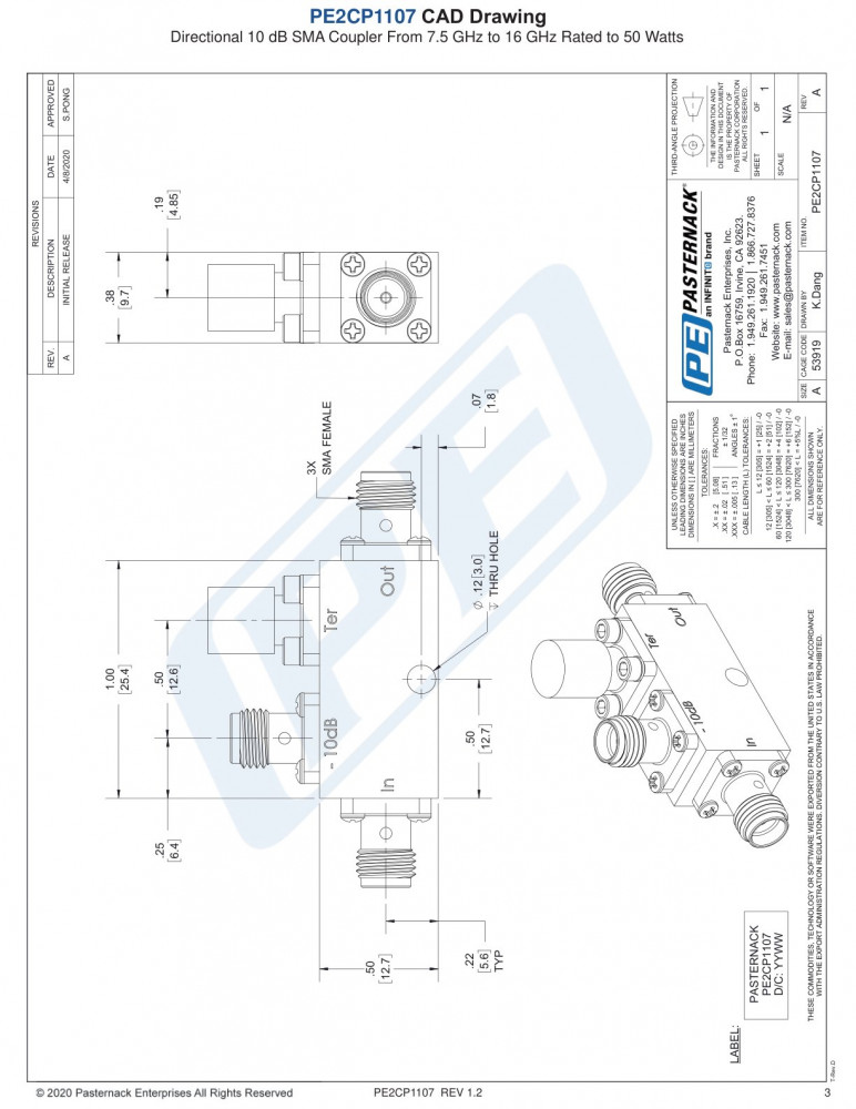 PE2CP1107 technical document page 3