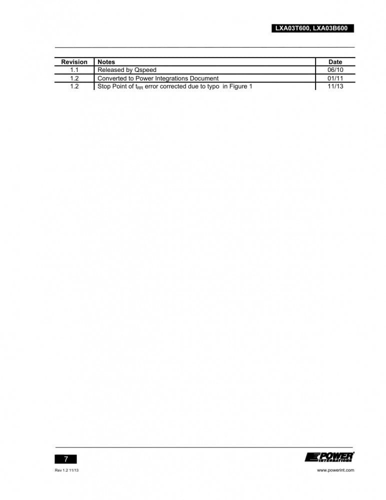 LXA03B600 datasheet page 7