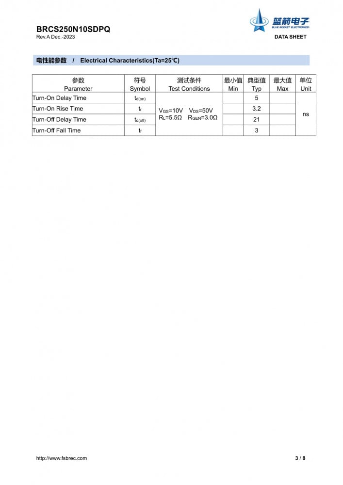 BRCS250N10SDPQ datasheet page 3