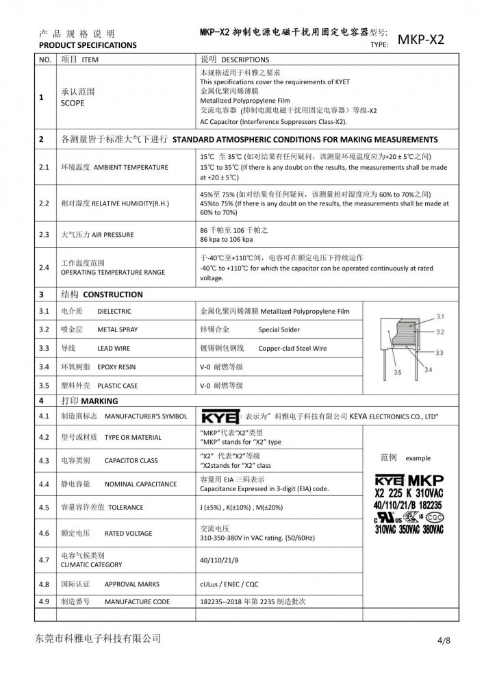 PX225K2C2203 approval document page 4