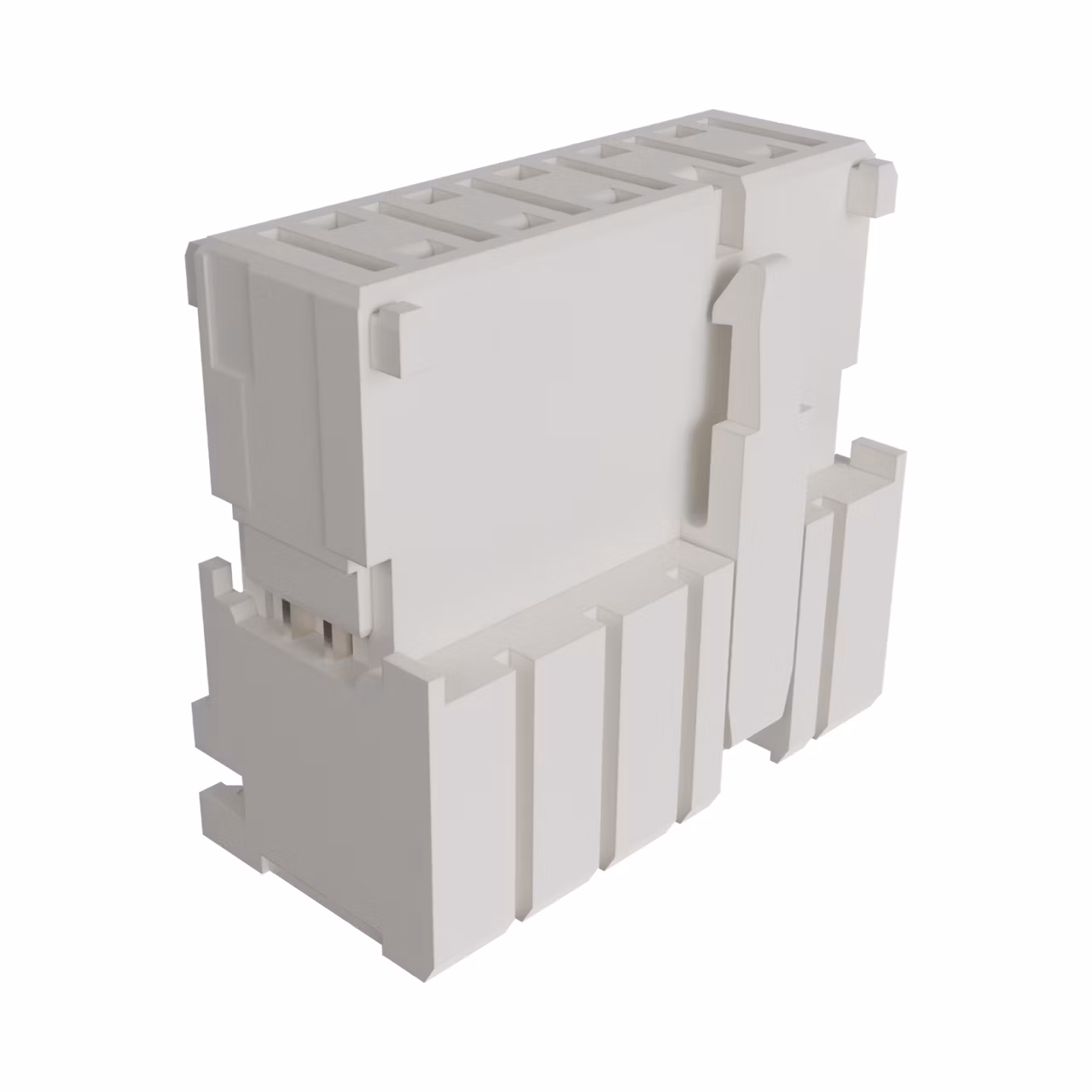 iPass I/O Surface Mount Receptacle, 0.80mm Pitch, Vertical, Internal Assembly with Shell, 36 Circuit, 0.76µm Gold (Au), Retention-Fit Shell Option, Tail Length 1.96mm, Left Key