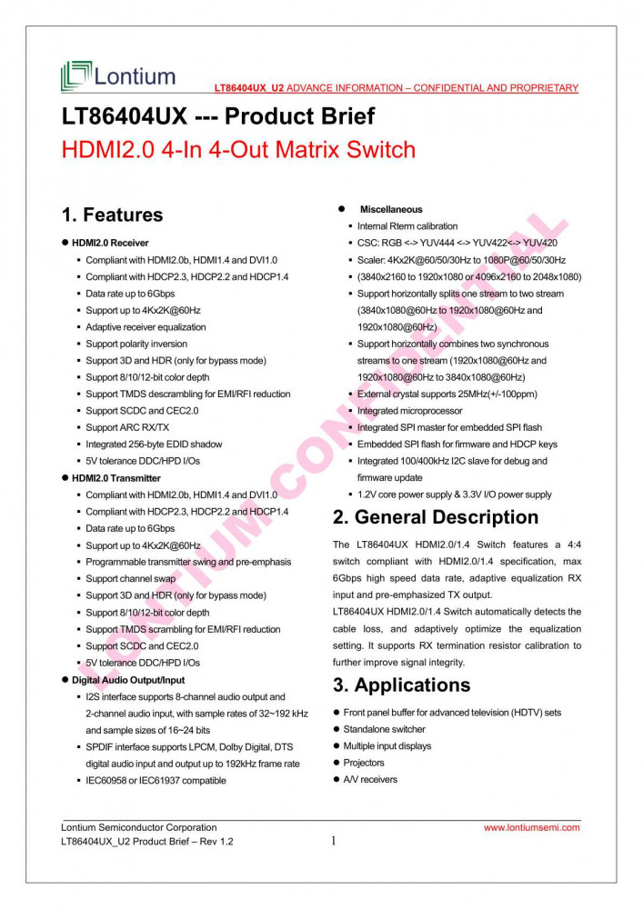 LT86404UX technical document page 1