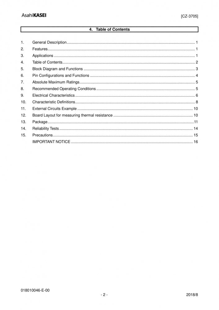CZ3705 datasheet page 2