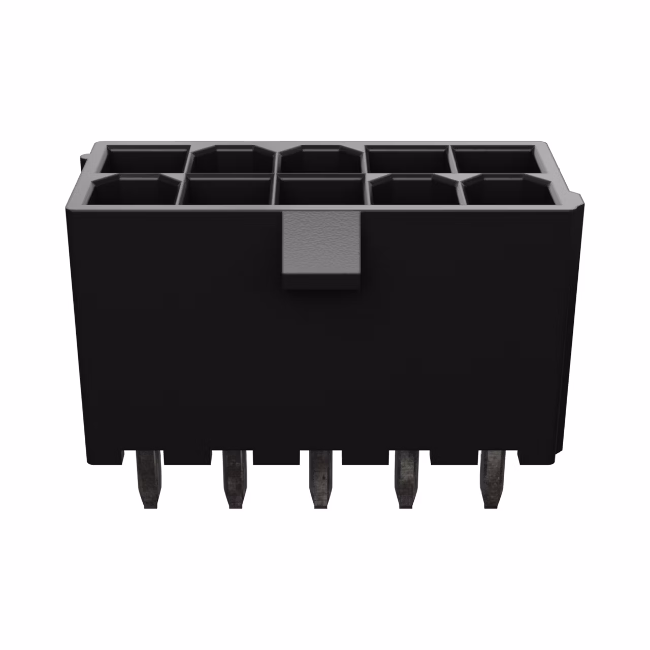 Mini-Fit Versa Color Header, Dual Row, Vertical, 10 Circuits, Nylon 6/6, UL 94V-0, Tin (Sn) Plating, Glow-Wire Capable, Black for sale