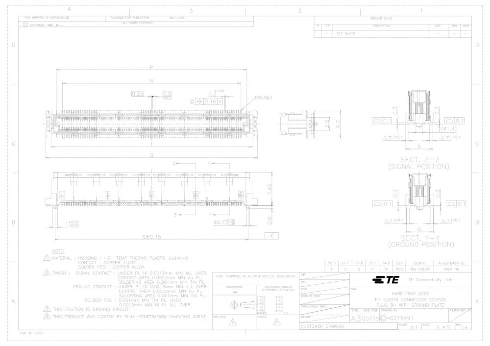 TE Connectivity 9-6318491-6 drawing page 4