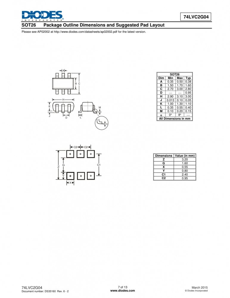 74LVC2G04W6-7 datasheet page 7