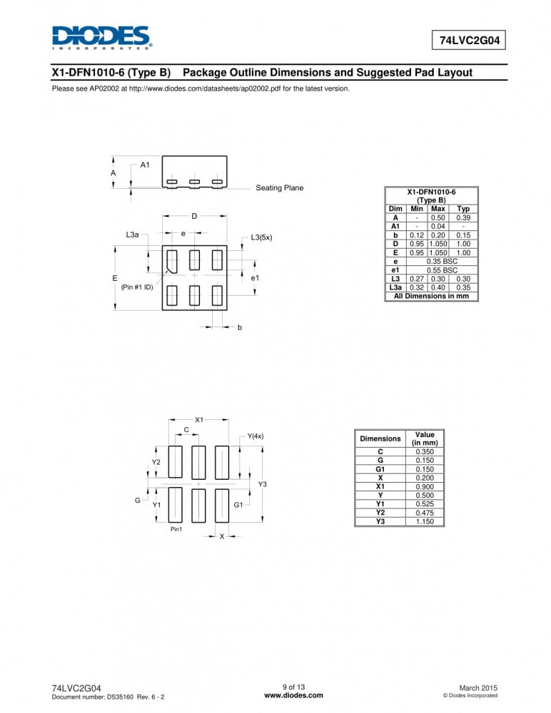 74LVC2G04W6-7 datasheet page 9