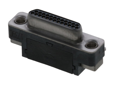 1.27mm Pitch Commercial Micro-D, Dual Stack, PCB Mount, Right-Angle Plug, 30 Circuits
