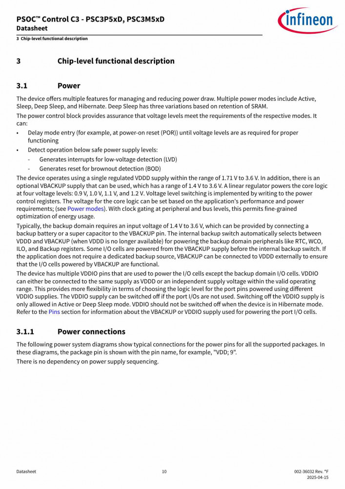 Infineon PSC3M5FDS2ACQ1XQLA1 document page 10