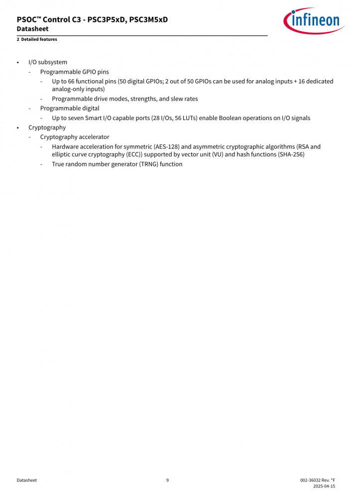 Infineon PSC3M5FDS2ACQ1XQLA1 document page 9