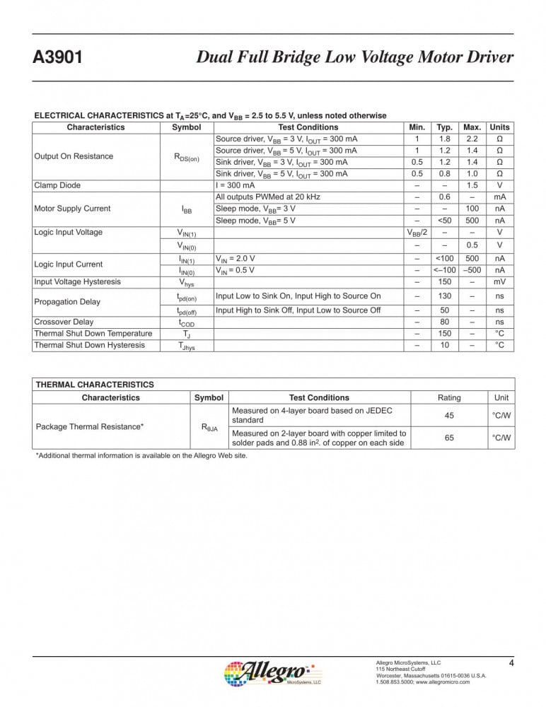 A3901 datasheet page 4