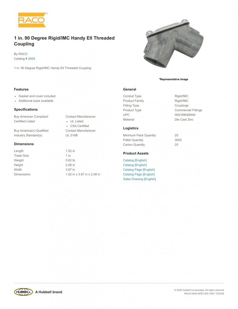 Catalog 2654 technical document preview