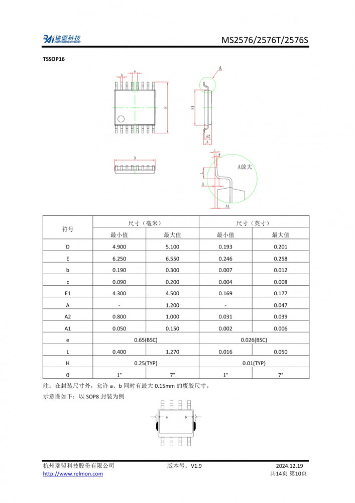 MS2576T datasheet page 10
