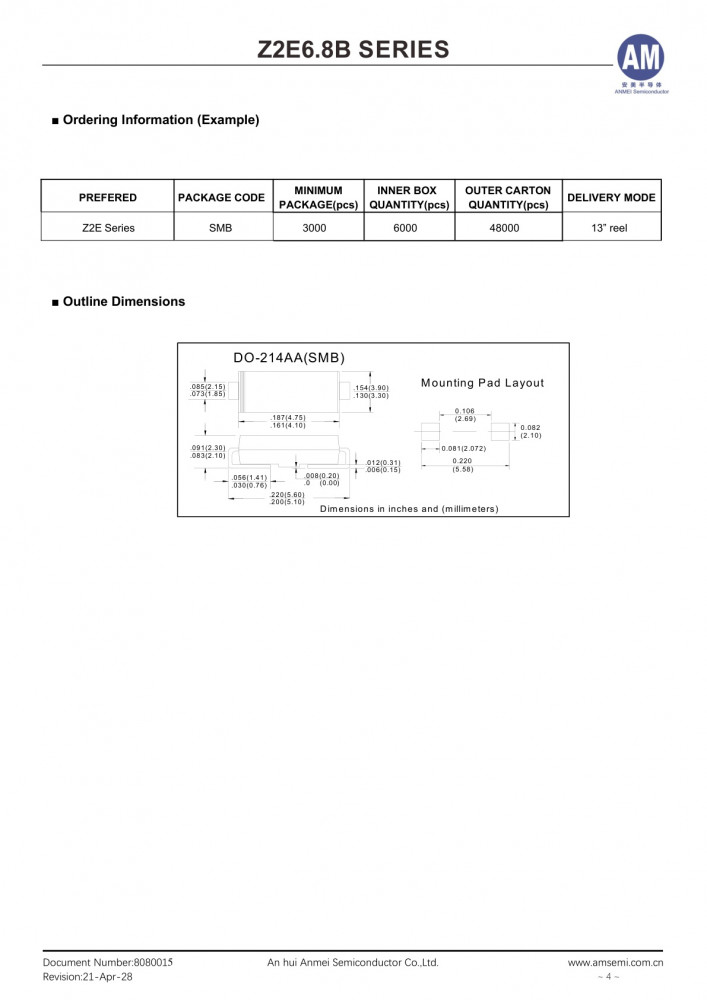 amsem Z2E series datasheet page 4