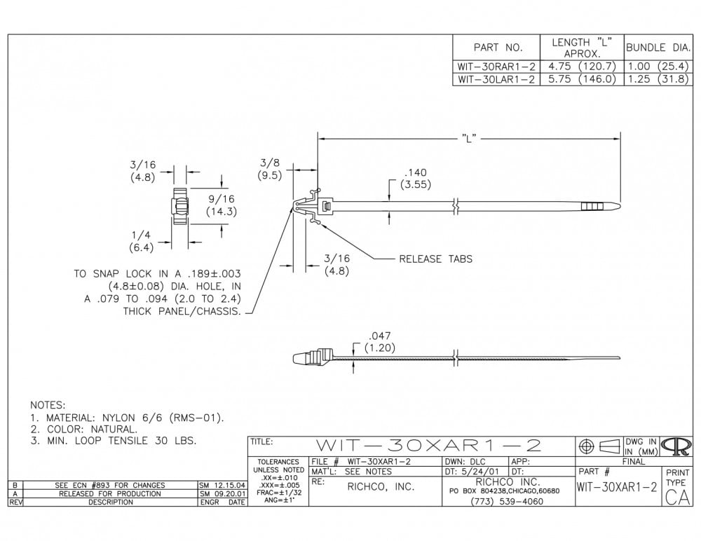 WIT-30RAR1-2 technical drawing