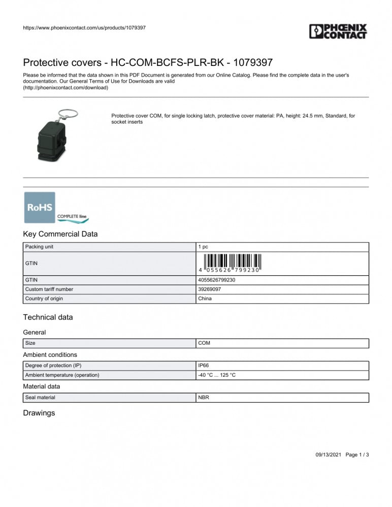 Phoenix Contact 1079397 product document image 1