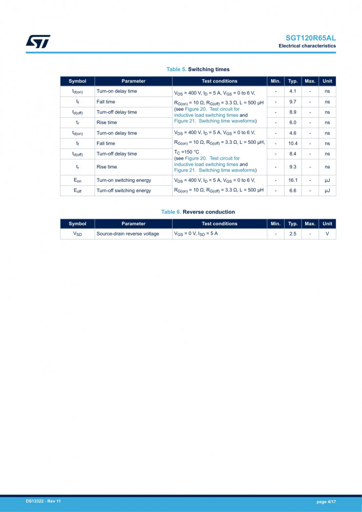 SGT120R65AL technical document page 4
