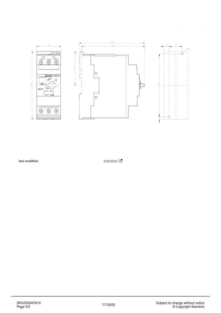 3RV20324PA10 technical document page 5