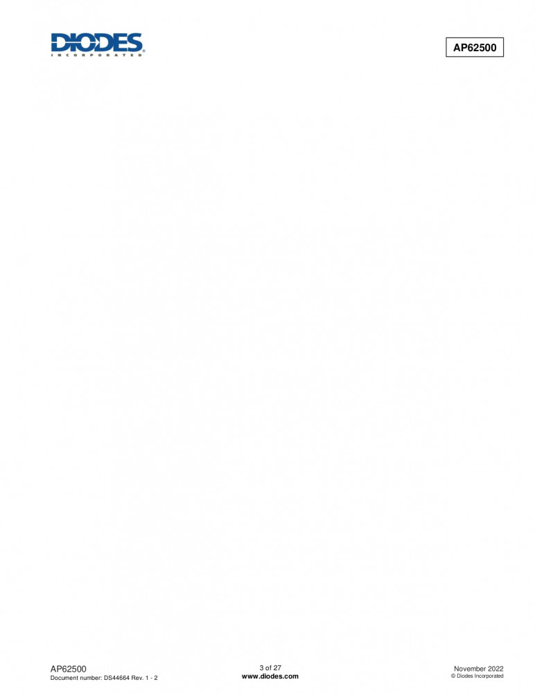 AP62500 datasheet page 3