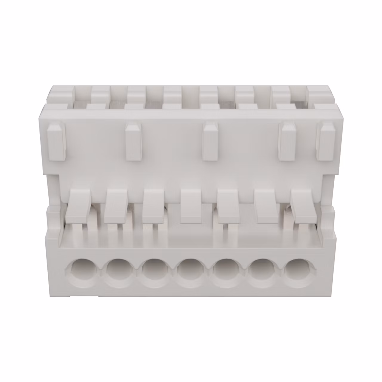 Appli-Mate RAST 2.5 IDT Housing, 2.50mm Pitch, Direct/Indirect, Female, 7 Circuits, Position Keys B, D and F Removed, Voided Circuit 4 and 6, Blue Color Stripe for sale