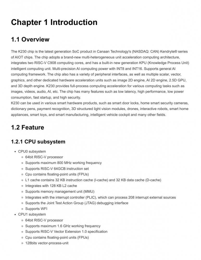 K230 datasheet page 6