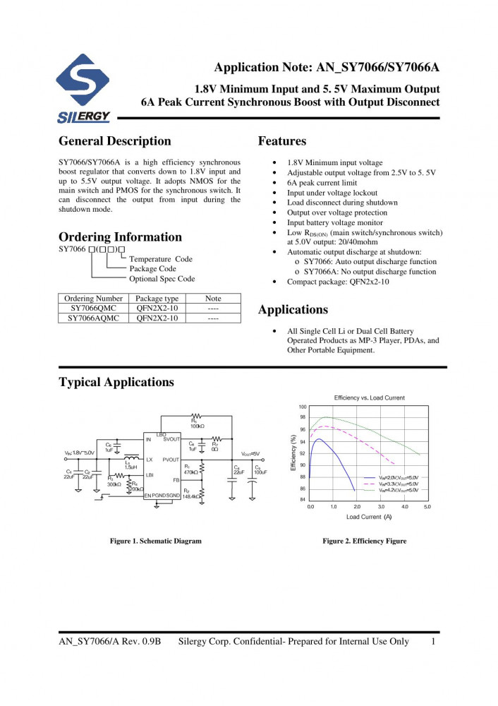 SY7066AQMC datasheet page 1