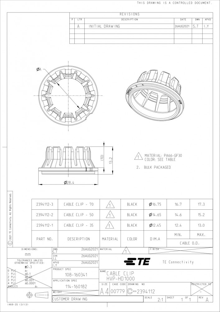 TE Connectivity 2394112-3 technical drawing page