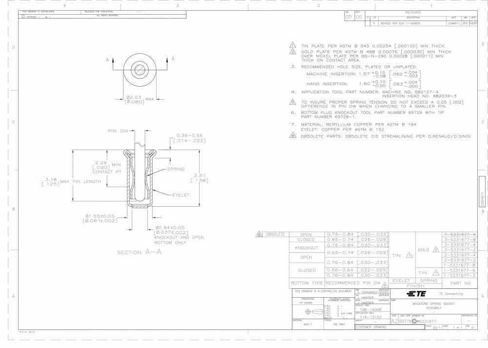 TE Connectivity 1-5331677-6 technical drawing