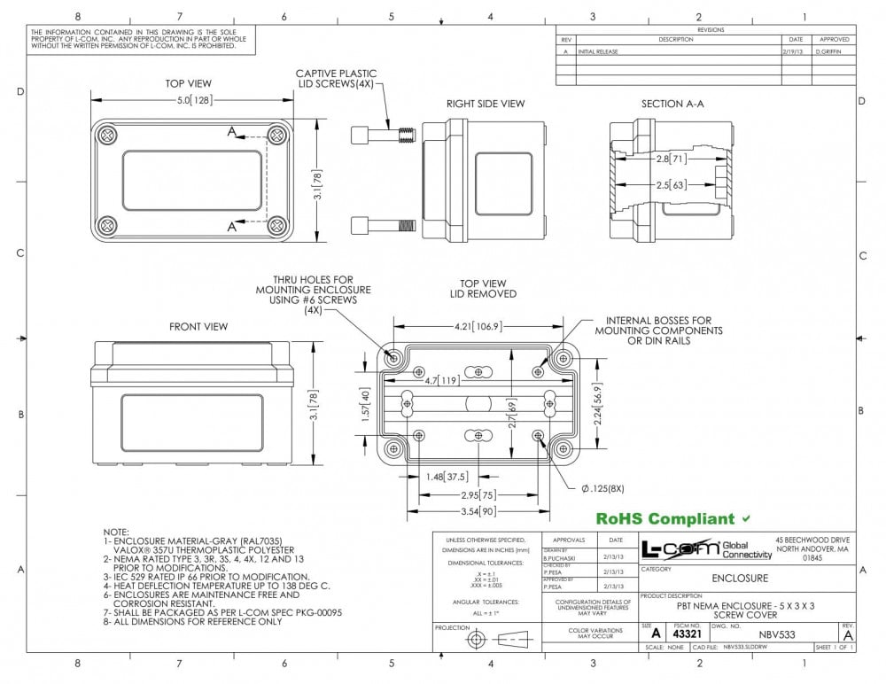 NBV533 product documentation page
