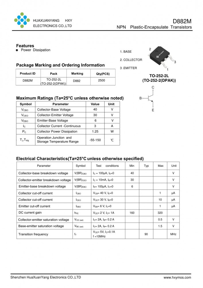 D882M datasheet page 1