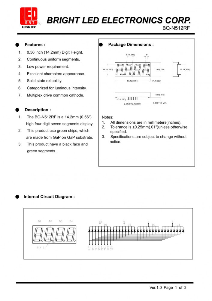 BQ-N512RF technical document, page 1