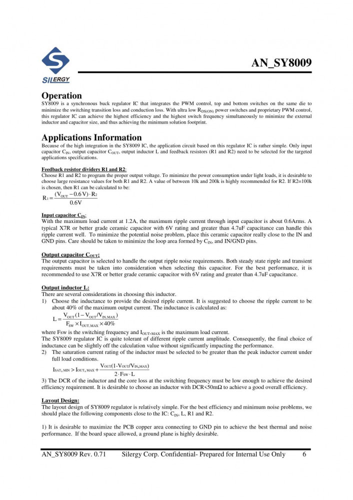 SY8009BABC datasheet page 6