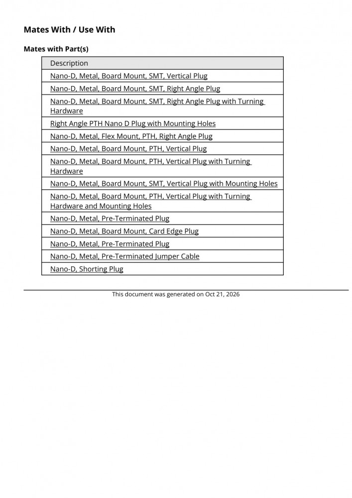 MOLEX AirBorn Nano-D technical document image, page 3