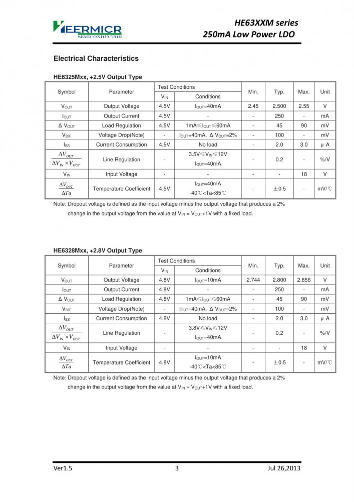 HE6330MNR datasheet page 3