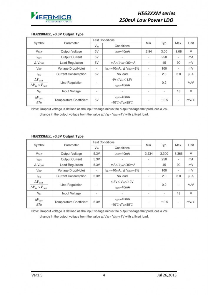HE6330MNR datasheet page 4