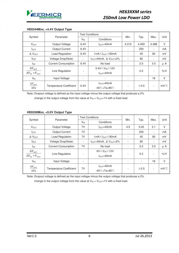 HE6330MNR datasheet page 6