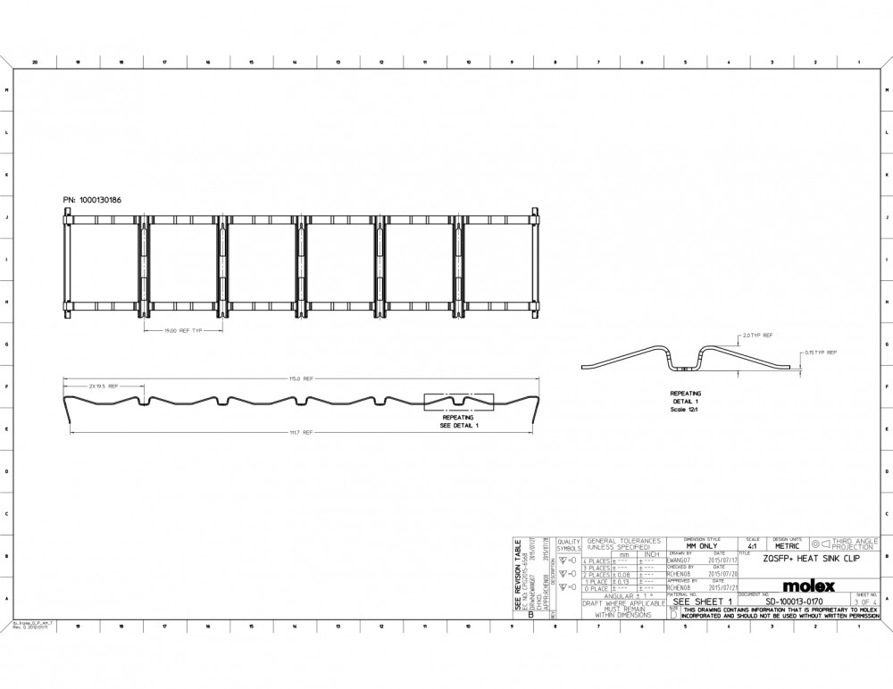 ZQSFP+ heat sink clip drawing page 3