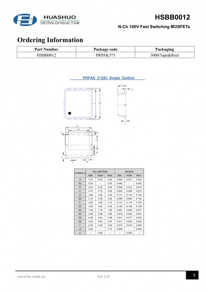 HSBB0012 datasheet page 5